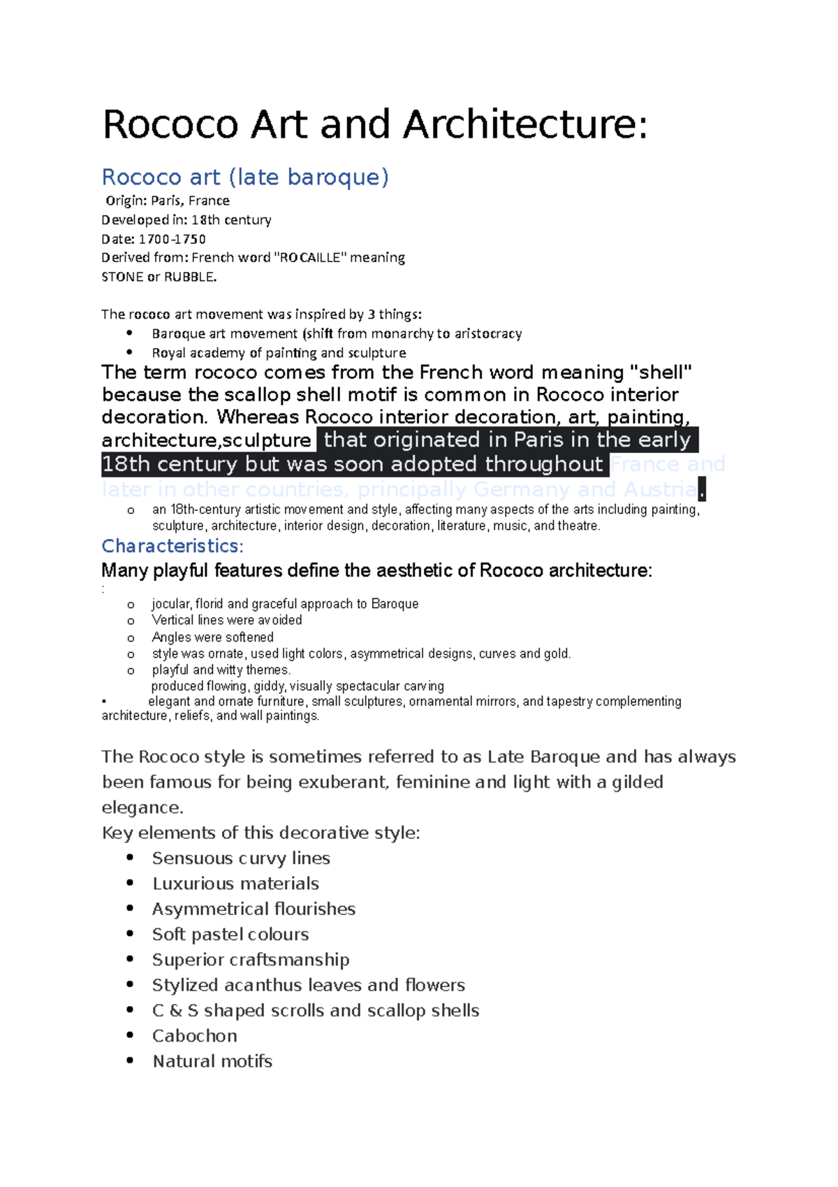 Rococo art - These are assignments - Rococo Art and Architecture ...