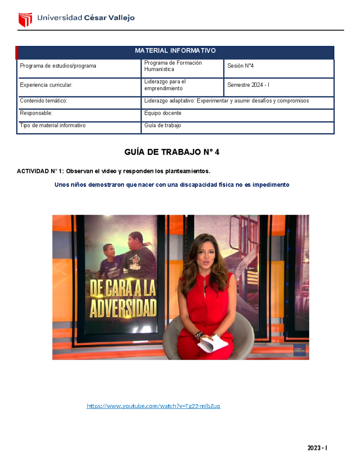 Liderazgo de emprendimiento secion 4 - MATERIAL INFORMATIVO Programa de estudios/programa ...