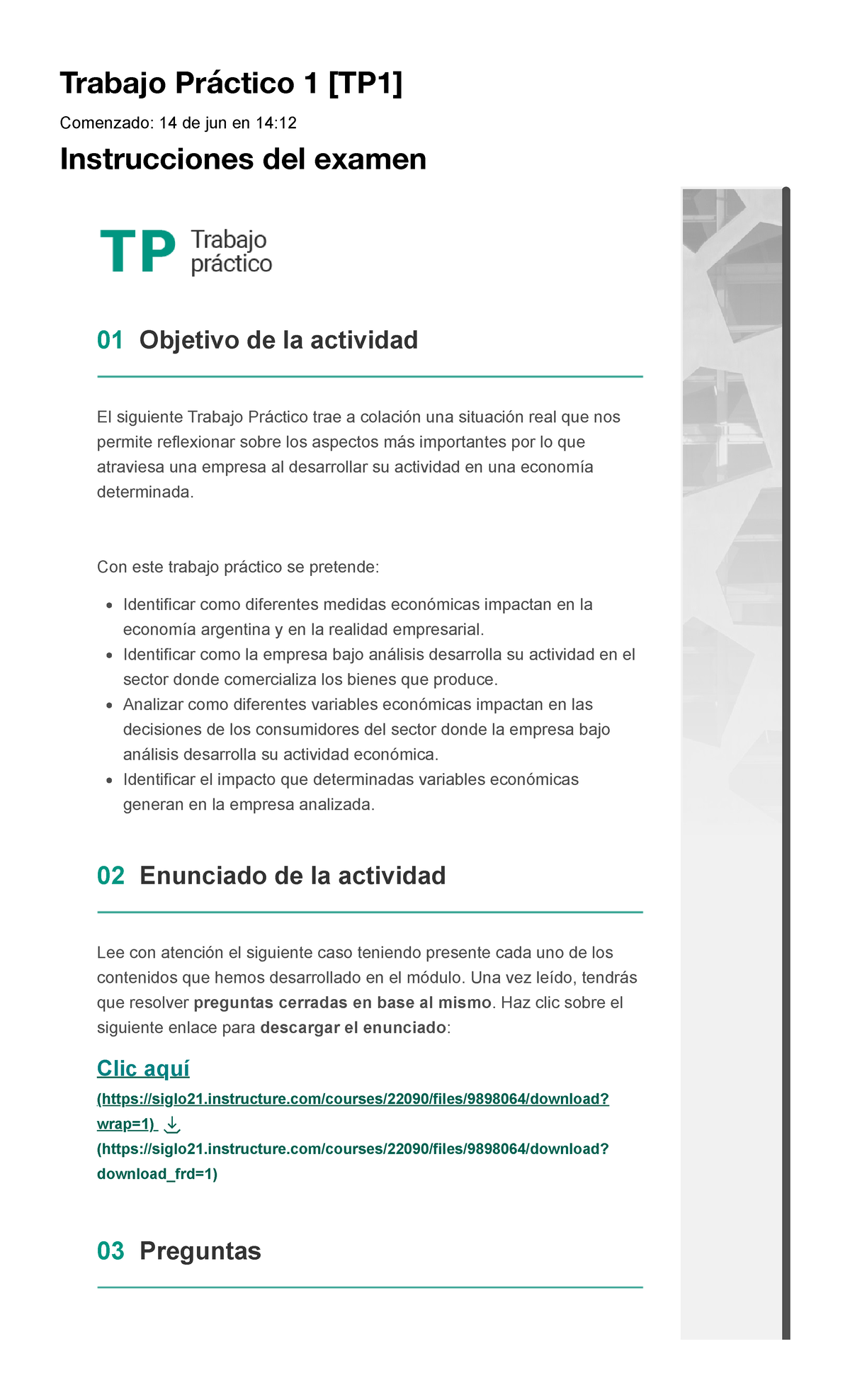 Principios DE Economia Examen Trabajo Práctico 1 [TP1]85% YO - Trabajo Práctico 1 [TP1 ...