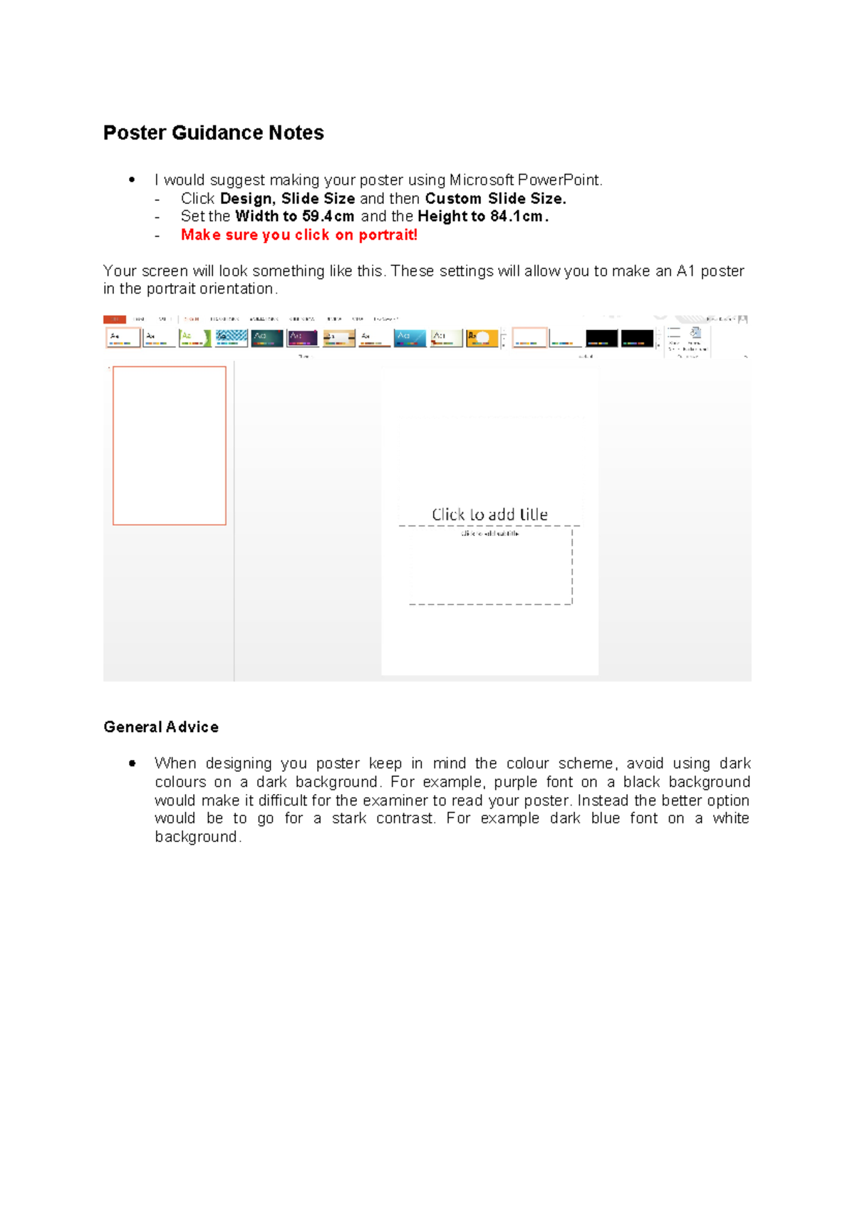 How to make an A1 poster - yy8u9i0[o-p - Poster Guidance Notes I would ...
