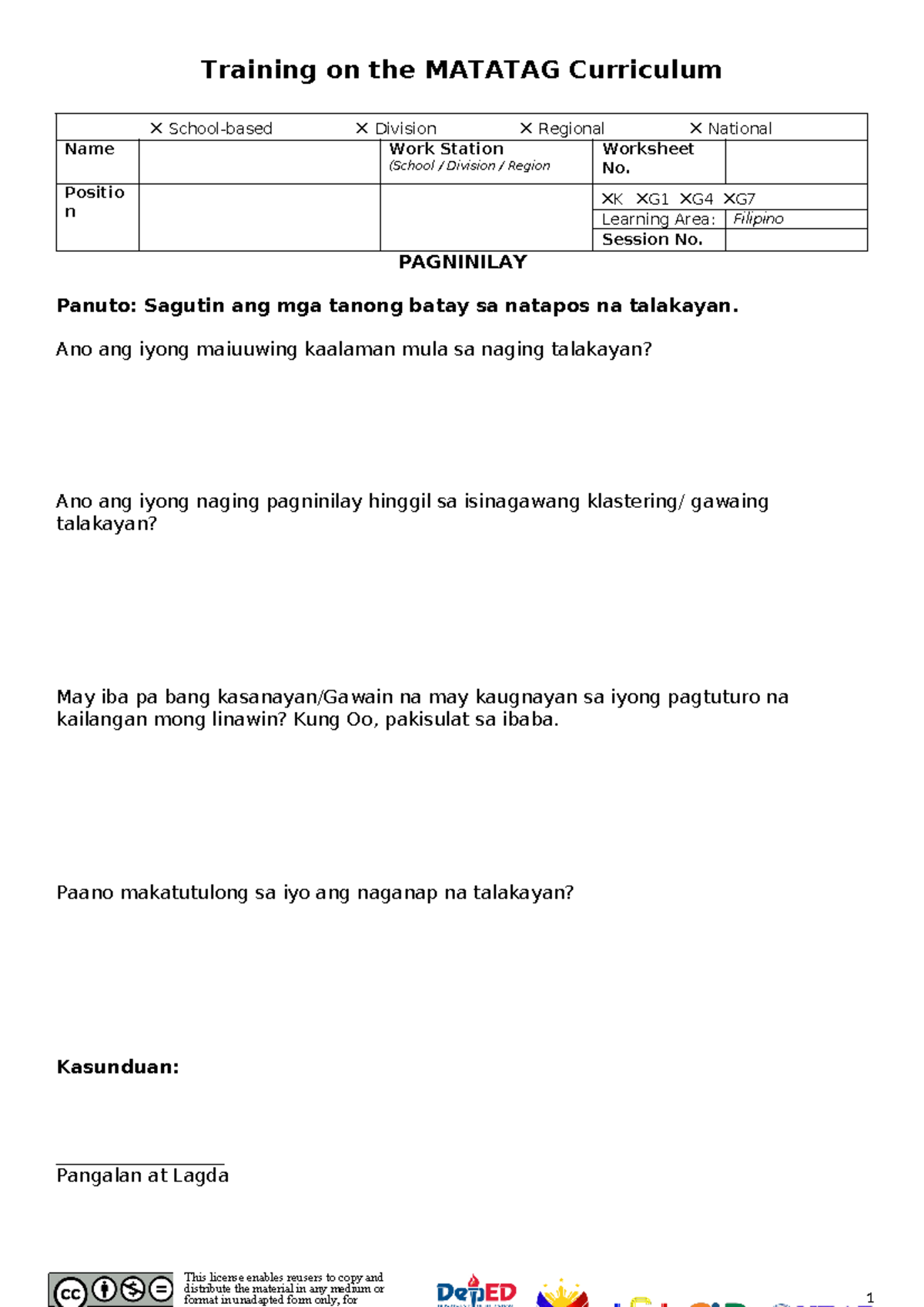 lessonplanenglish4matatag-240514120031-25295b7f - This license enables reusers to copy and - Studocu
