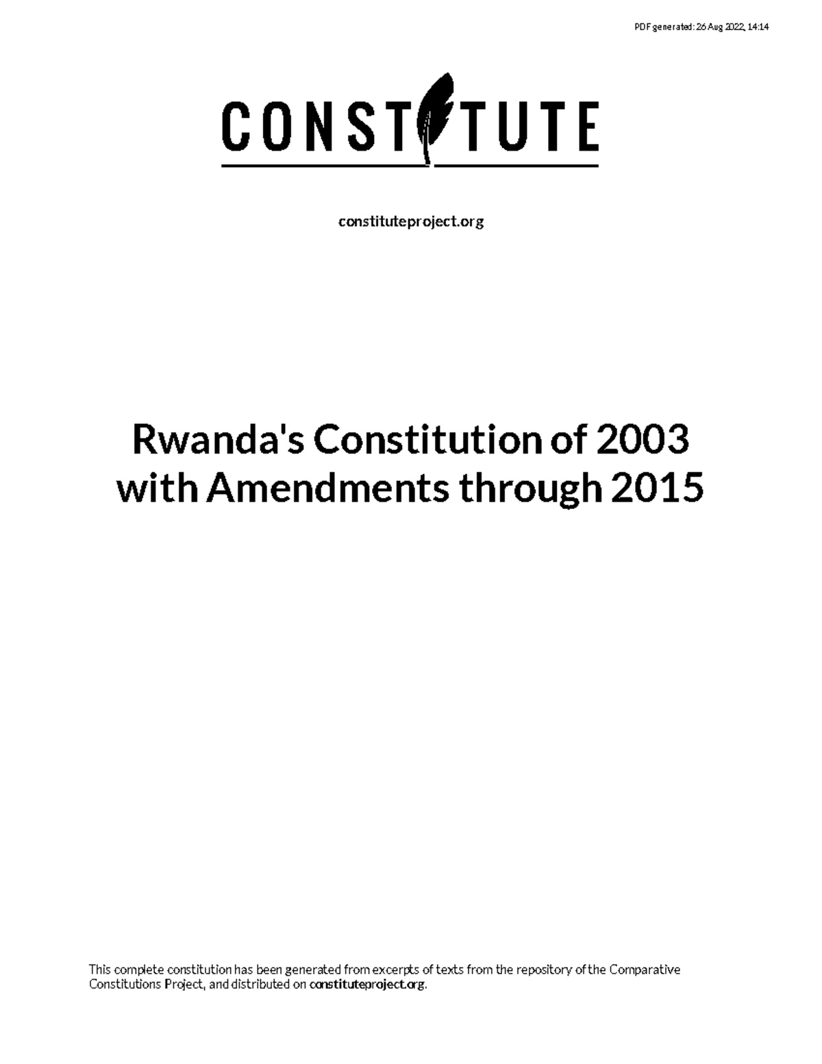 Rwanda 2015-en - PDF generated: 26 Aug 2022, 14: constituteproject ...
