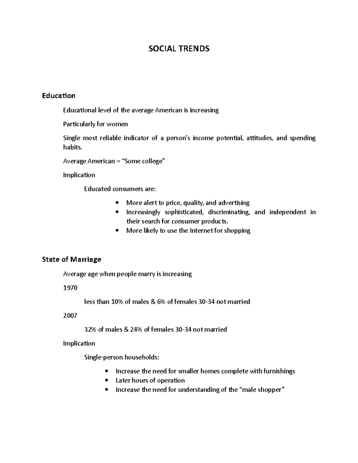 Social Trends - SOCIAL TRENDS Education Educational level of the ...