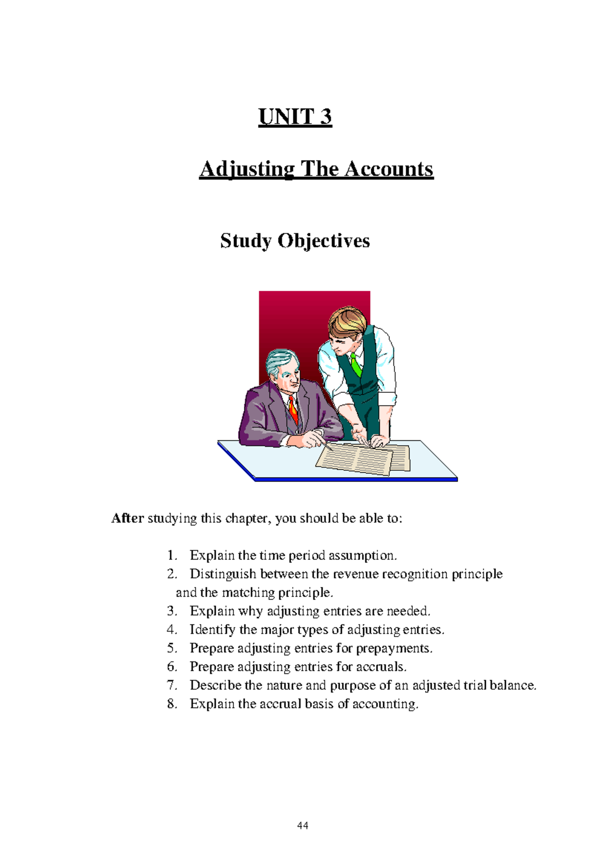 Financial Accounting Principles - Chapter - 3 - UNIT 3 Adjusting The ...