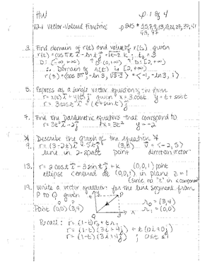 12 4 Unit Tangent Normal and Binormal Vectors Solutions - MATH 316 ...