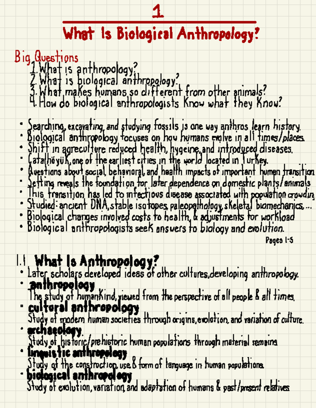 ANTH 102 - 1 - Overview of Chapter 1: What is Biological Anthropology? - 1 What Is Biological ...