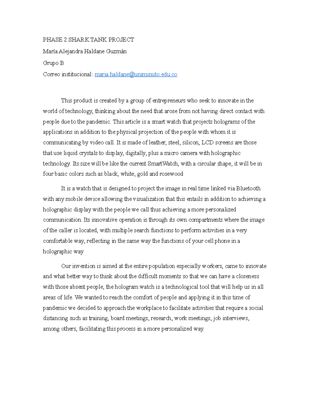 Phase 2 - Shark TANK Project - PHASE 2:SHARK TANK PROJECT María ...