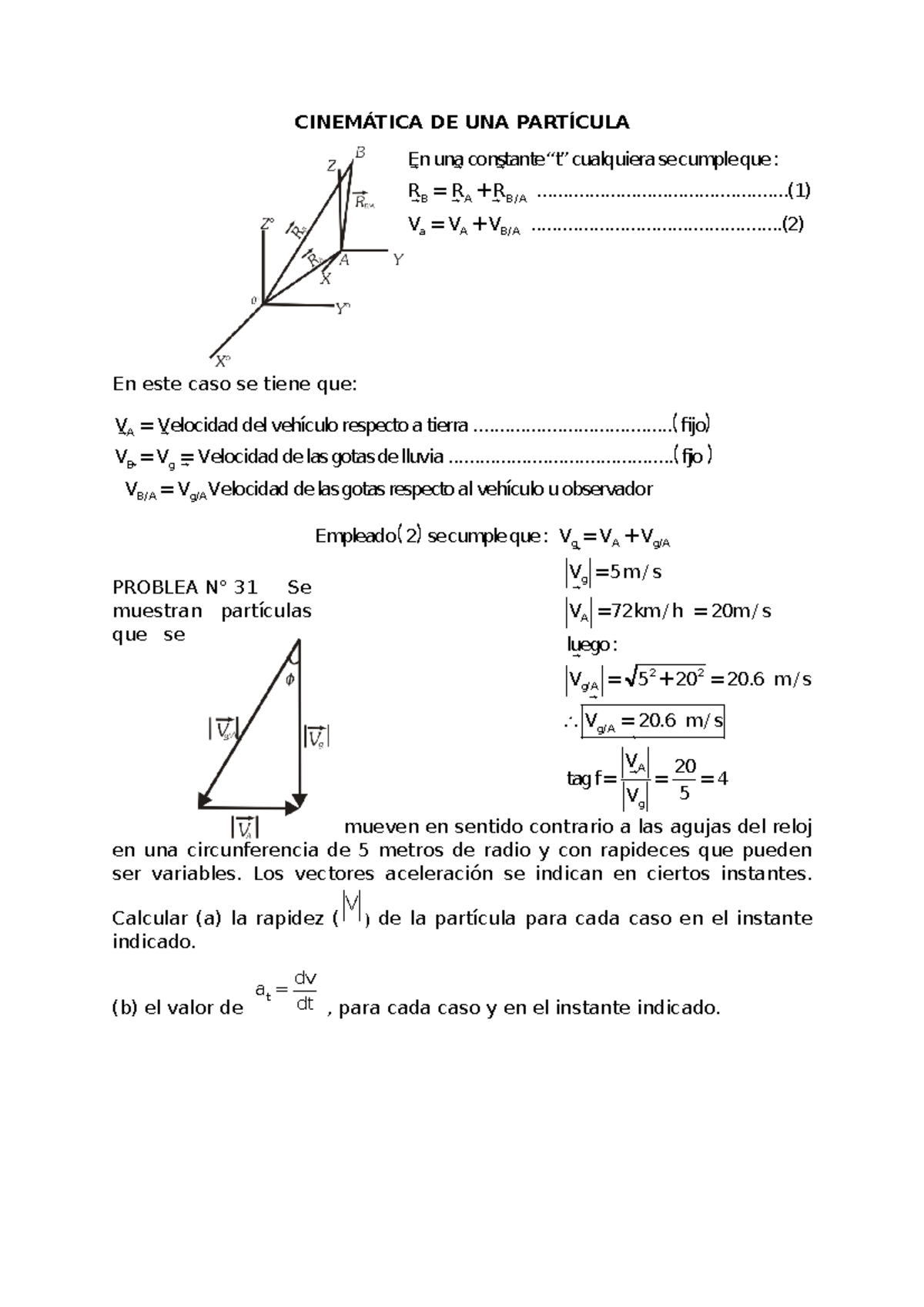 (75-81) Cinematica DE UNA Particula -transcribiendo - CINEMÁTICA DE UNA ...
