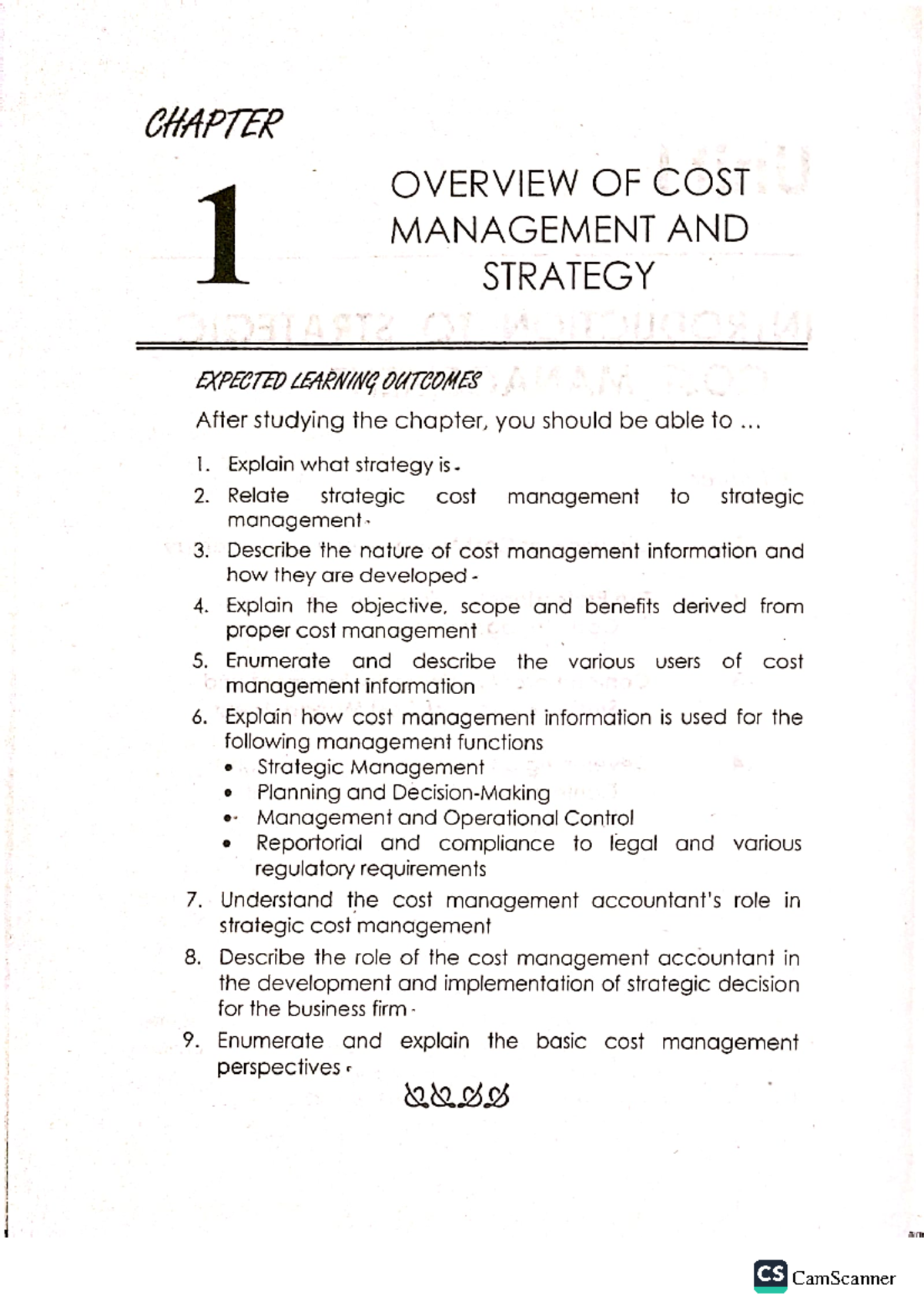 Strat. COST chaps 1-5 - Accounting - Studocu