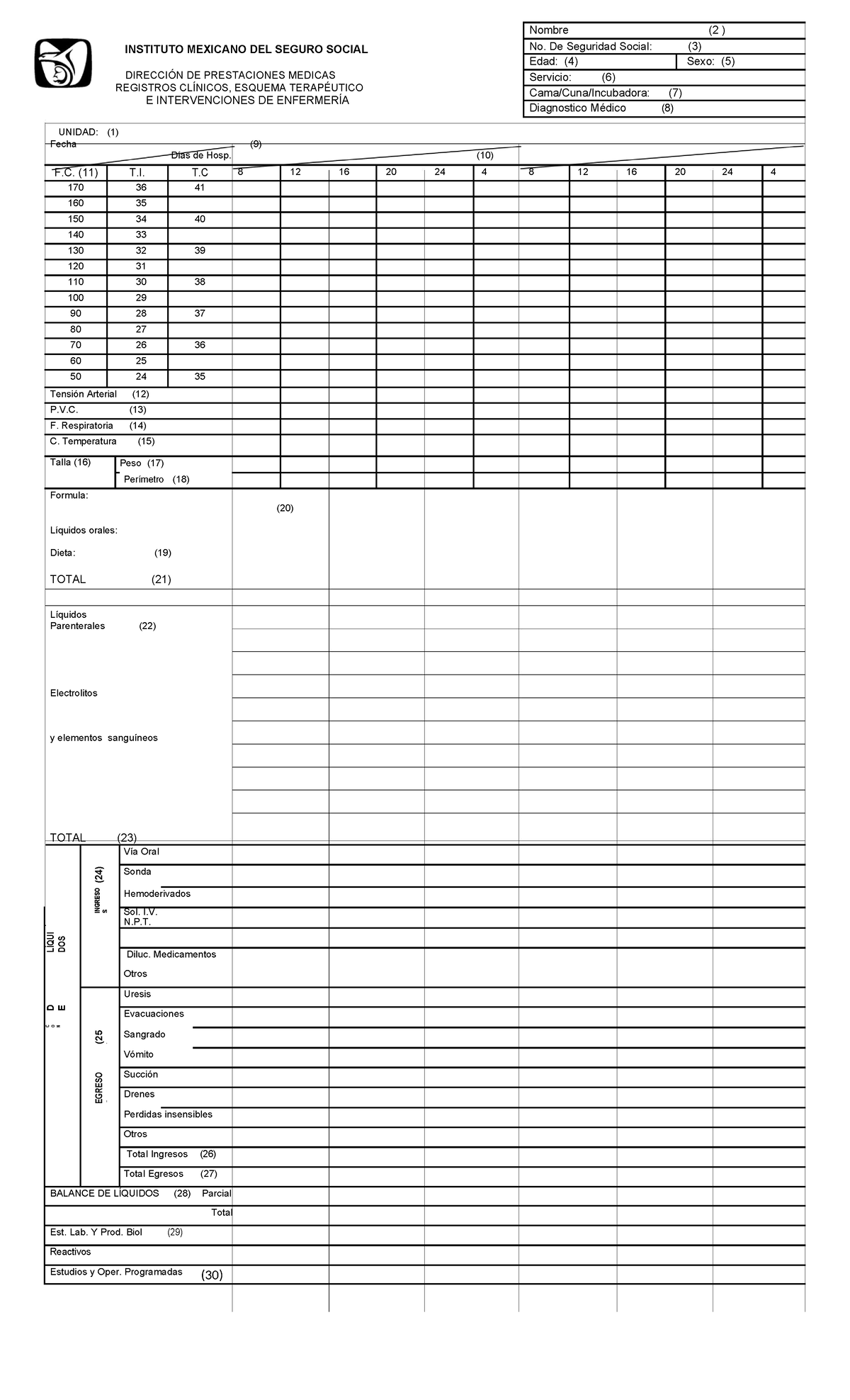 Instructivo hoja enfermeria del IMSS - INSTITUTO MEXICANO DEL SEGURO ...