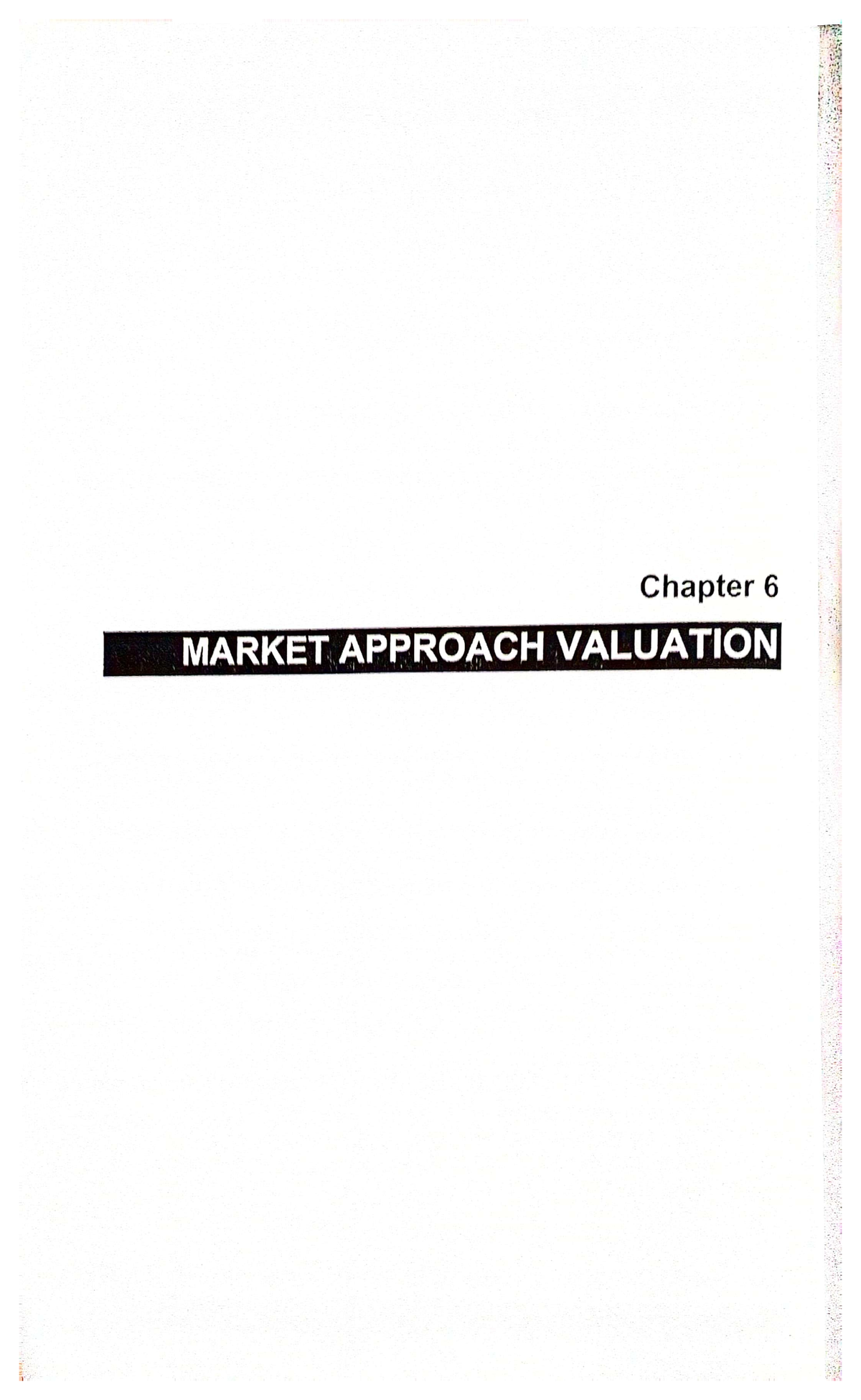 Chapter 6 Market Approach Valuation - Strategic Management - Studocu