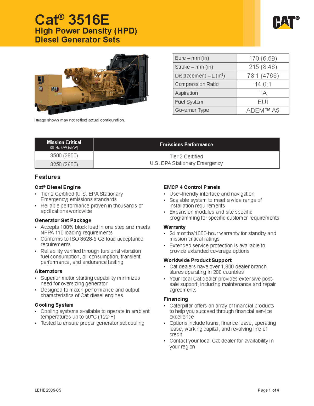 ENAP-P35075-DC-001-RE-A-Ficha Tecnica 3516E 2800k W - Cat ® 3516E High ...