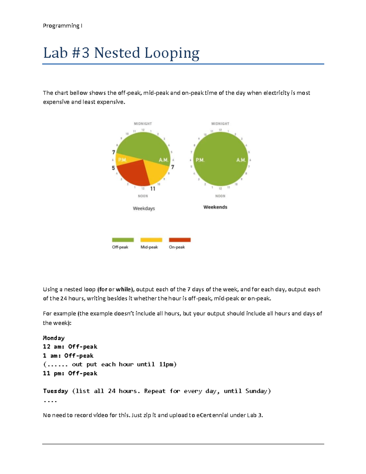 Lab3 v2 - comp 100 - Centennial College - Studocu