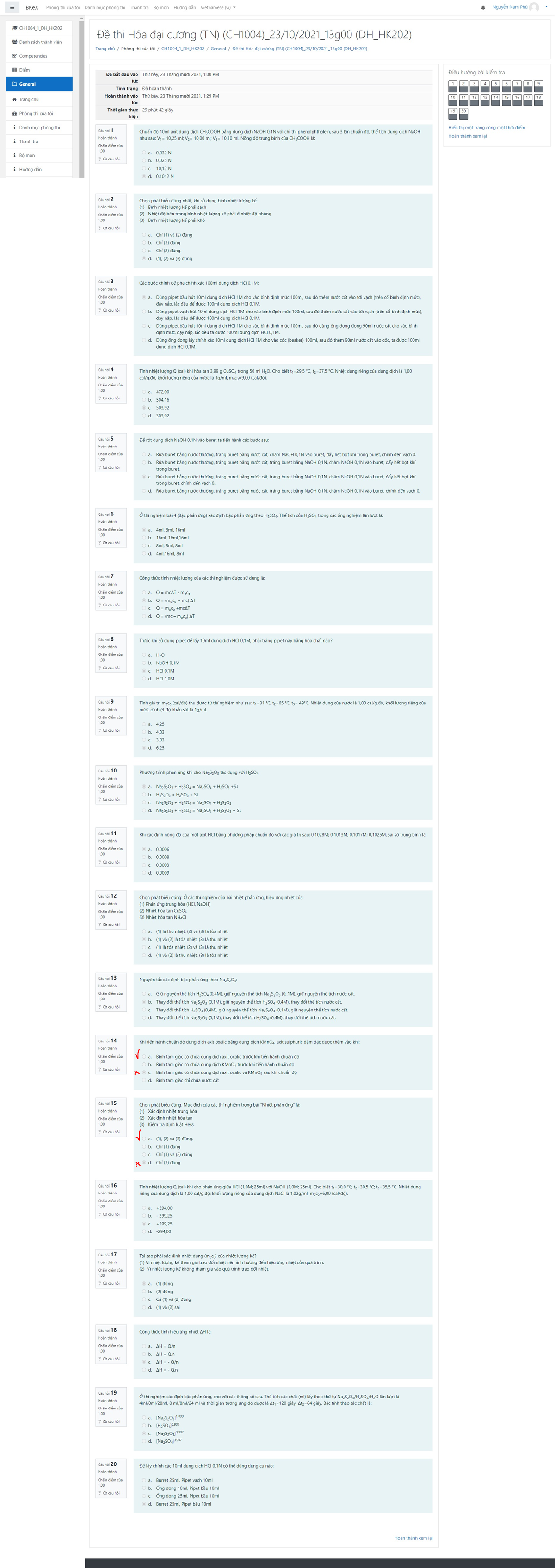 Thi onl HDC TN - Thi hóa - Vat Ly Dai Cuong 2 - Studocu