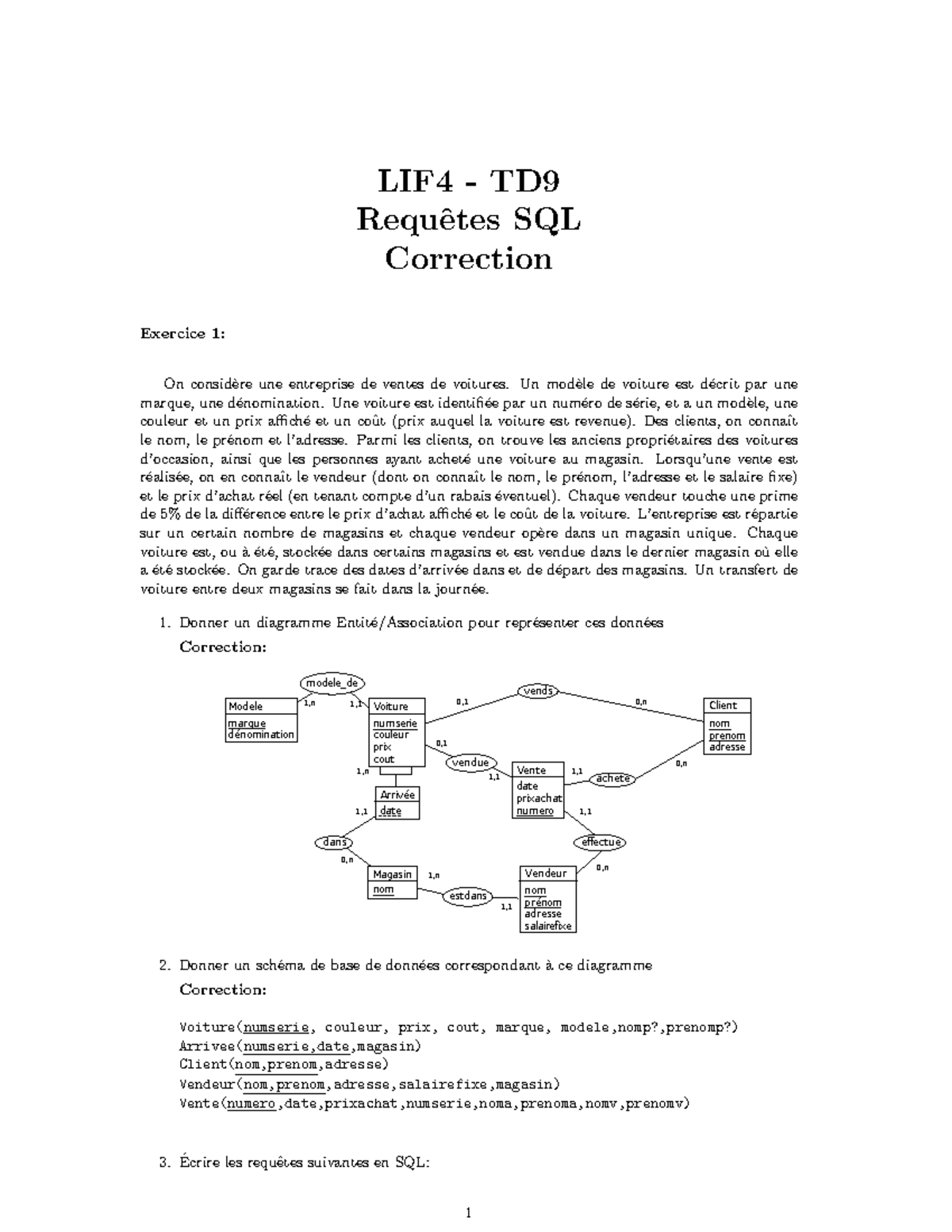 Exercice SQL Inter -tftrcfg - LIF4 - TD Requˆetes SQL Correction ...