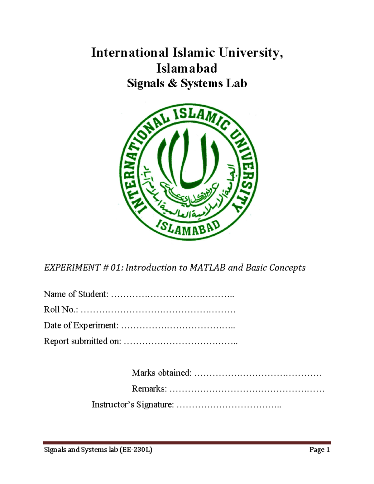 Electronic circuit analysis - International Islamic University ...