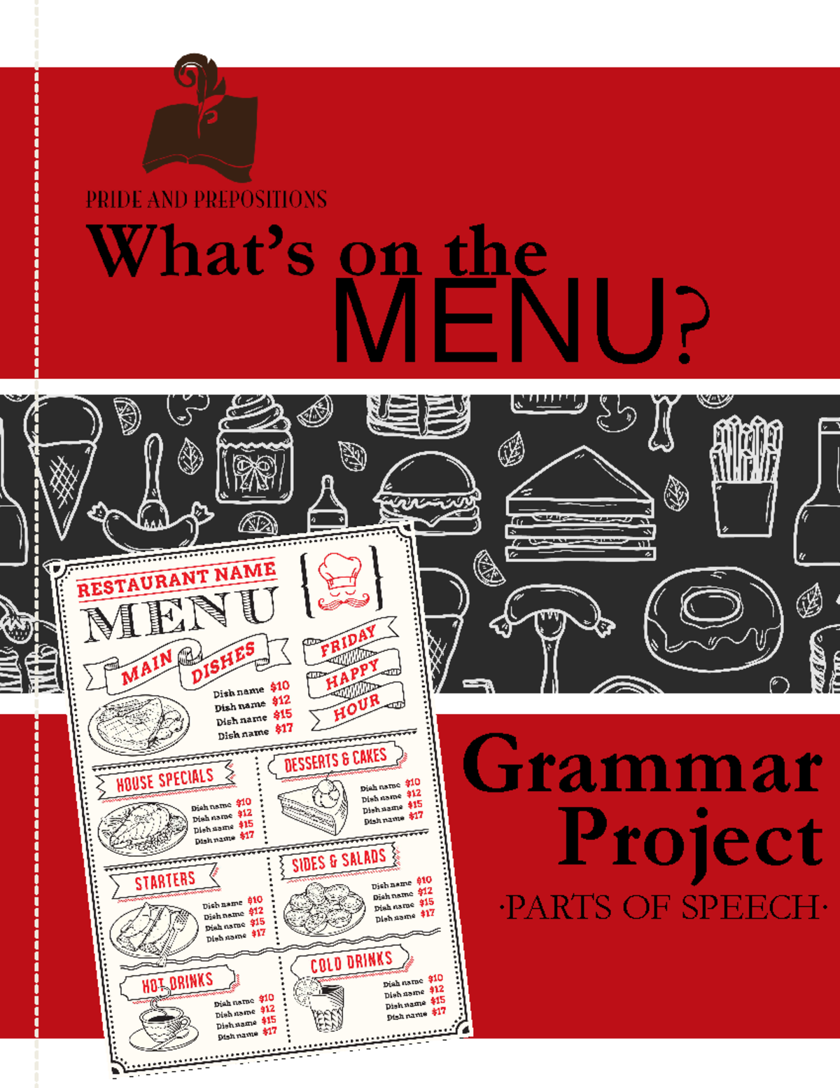 Partsof Speech Practice Createa Menu Middle School Grammar - What’s on ...