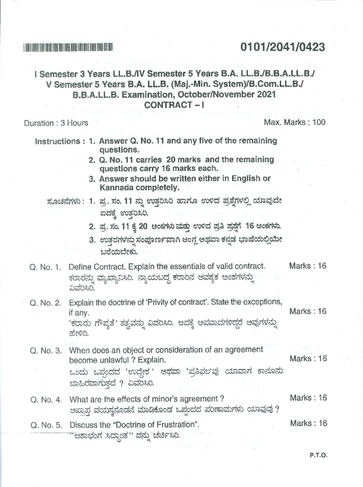 Contract-I - study material - BALLB - Studocu