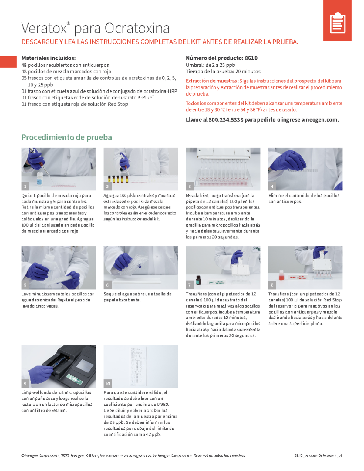 Veratox - Ocratoxina - Ficha tecnica 3M muestras para detección de ...