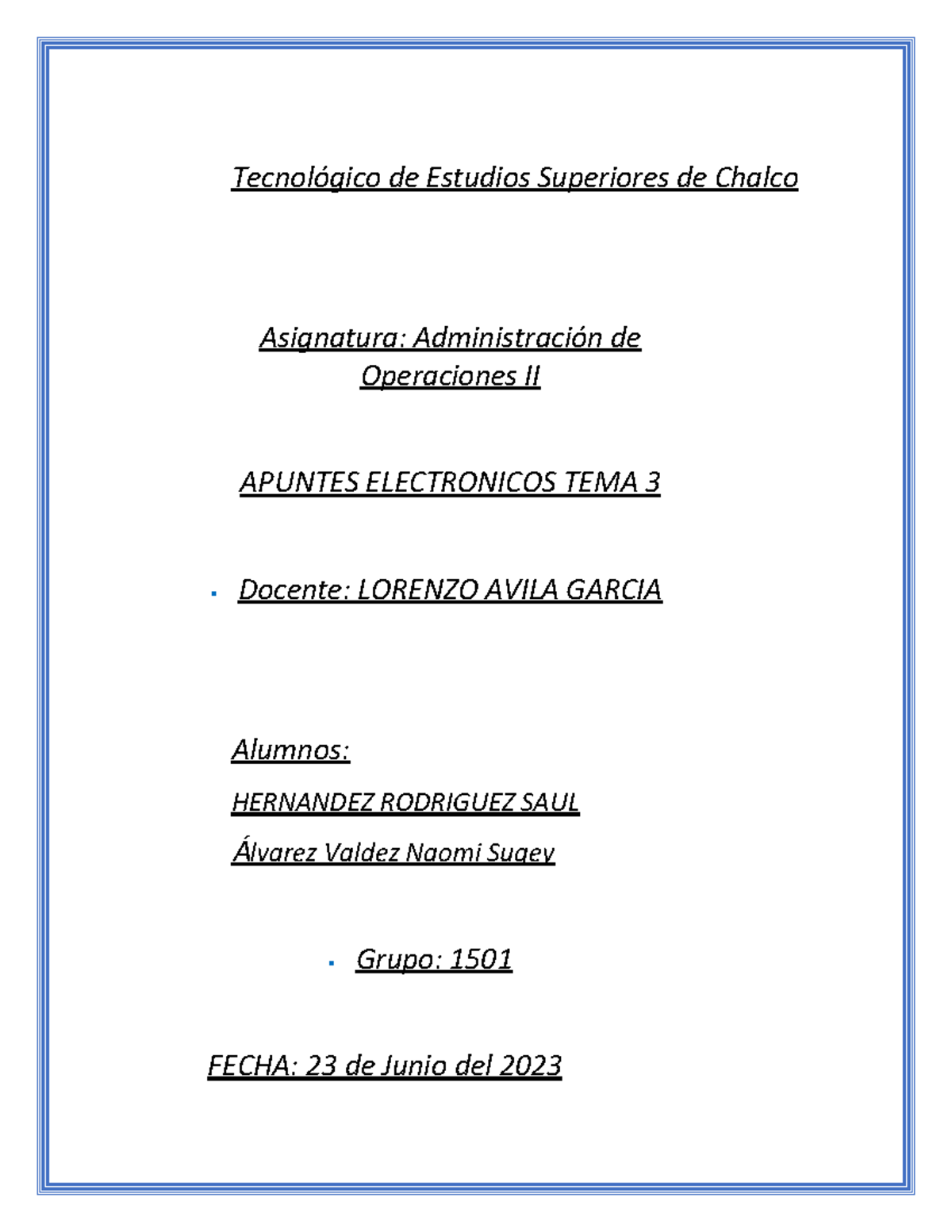 Apuntes Electronicos 1 INV. OP II - TecnolÛgico de Estudios Superiores ...