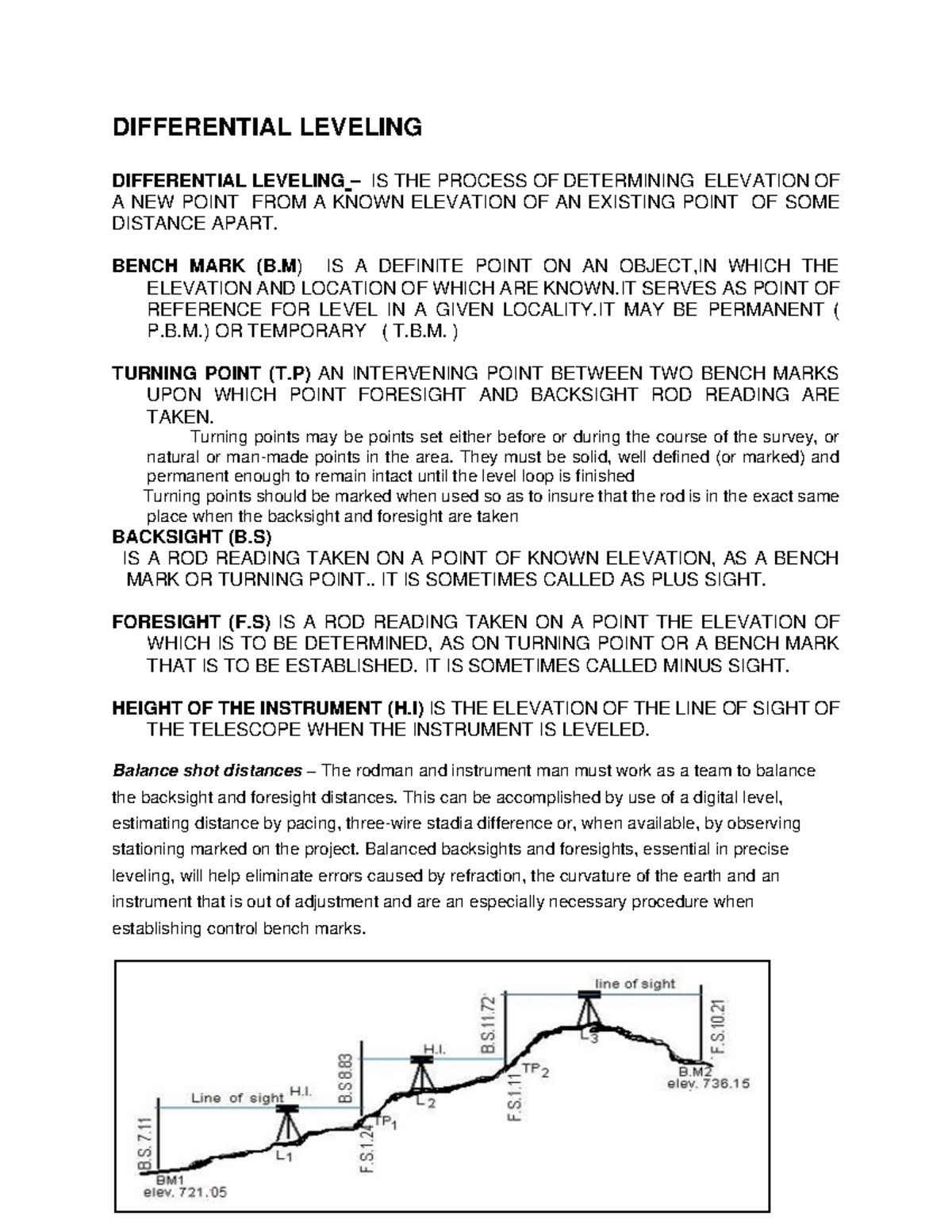 Differential levelling 2 - DIFFERENTIAL LEVELING DIFFERENTIAL LEVELING ...