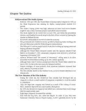 Chapter Twenty Two Cinema Outline pg.5 - In 1971, a new law allowed ...