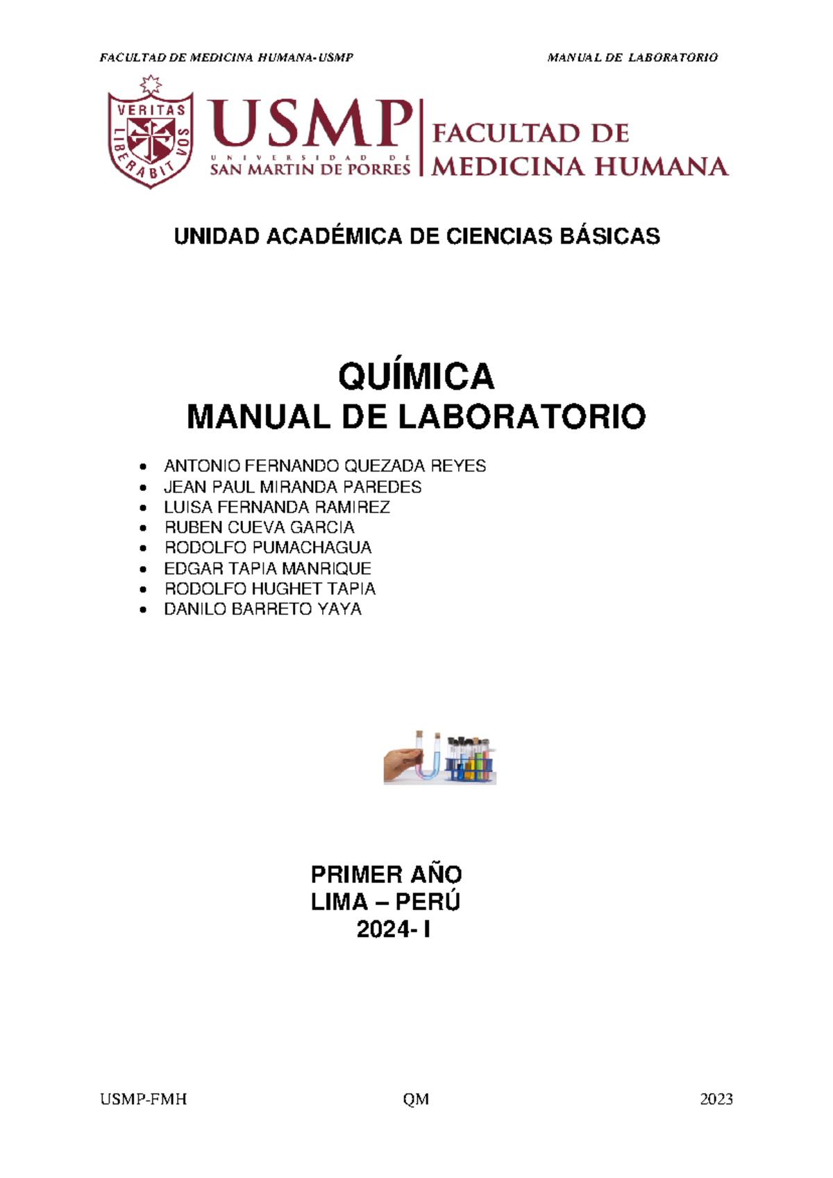 QUÍMICA-Guía-de-Práctica-2024 I - FACULTAD DE MEDICINA HUMANA-USMP ...