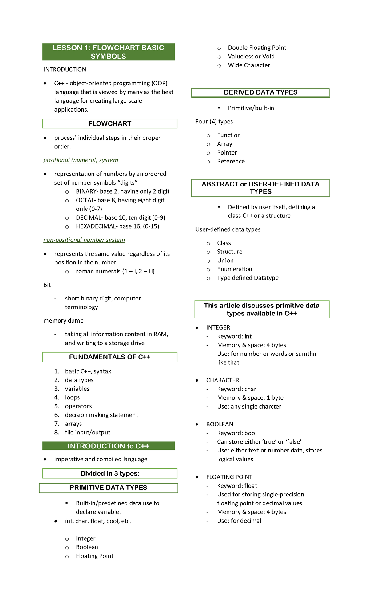 Midterm EXAM - Reviewer - CFP - LESSON 1: FLOWCHART BASIC SYMBOLS ...