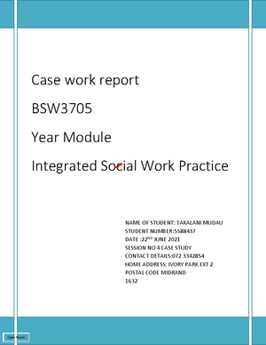 [Solved] Skills and techniques used in a first casework report for an ...