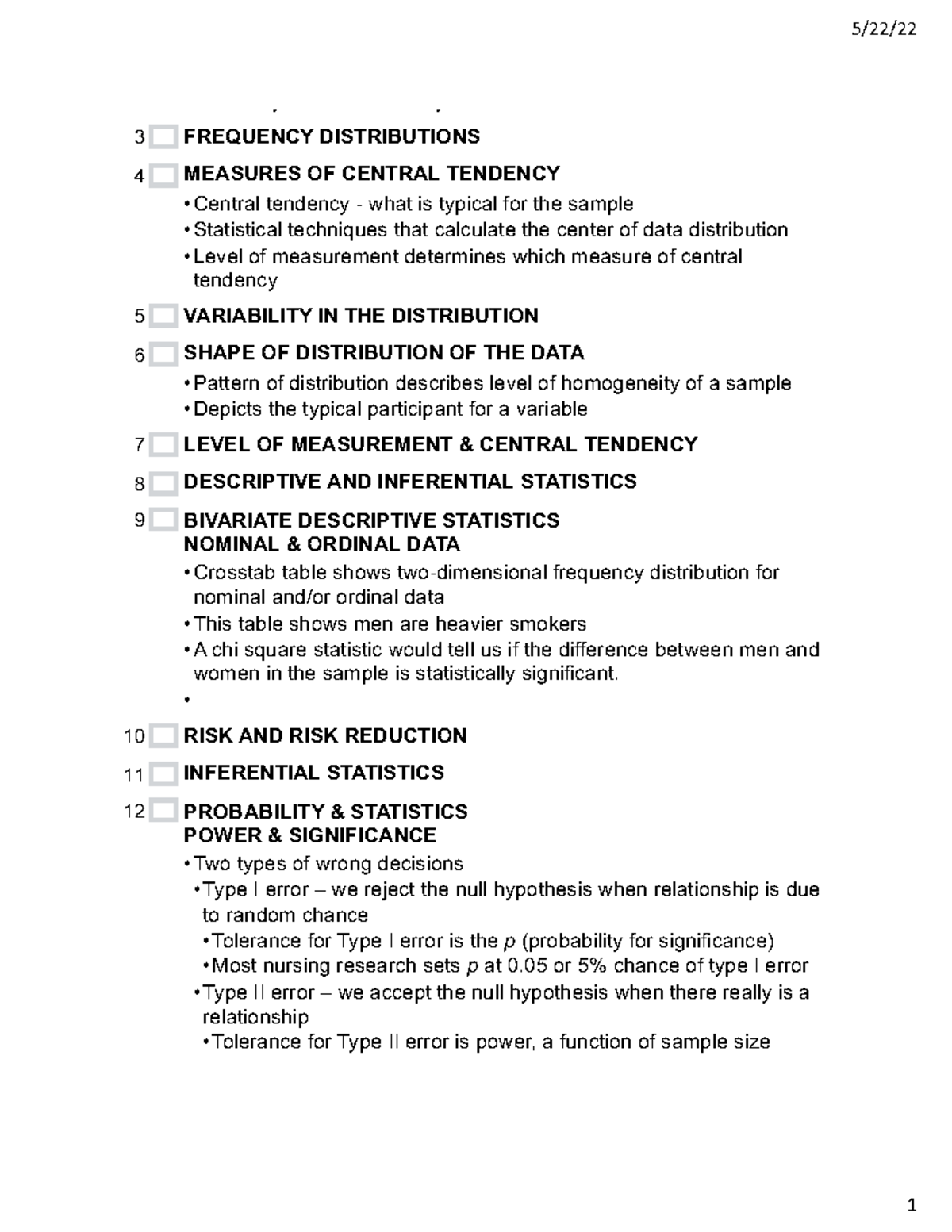 Statistics and interpretation - •Hierarchy determines analysis method FREQUENCY DISTRIBUTIONS ...