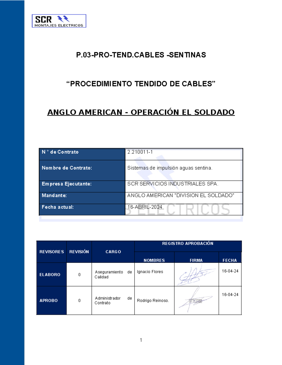 P.03-PRO-TEND. Cables - Sentinas - P.03-PRO-TEND -SENTINAS ...