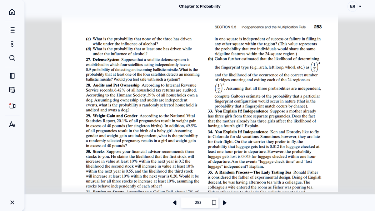 Mpage 283 - PAge 283 - Chapter 5: Probability ER K SECTION 5 ...