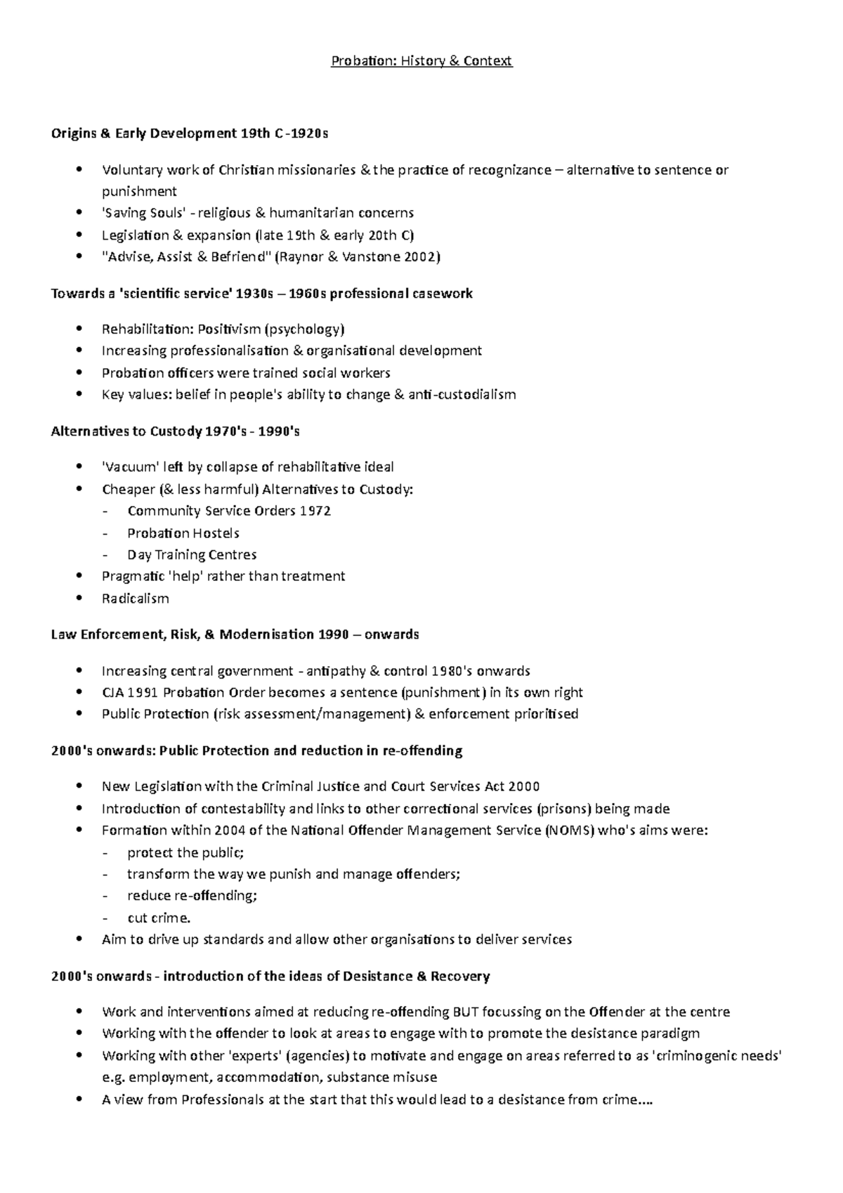Probation - history and context - Probation: History & Context Origins ... Probation - history and context - Probation: History & Context Origins ...