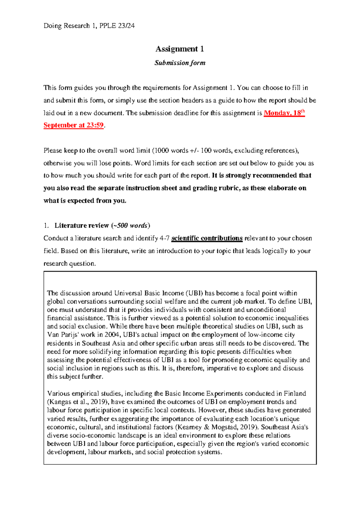 DRI 23-24 A1 Submission Form F-1 - Assignment 1 Submission form This form guides you through the ...