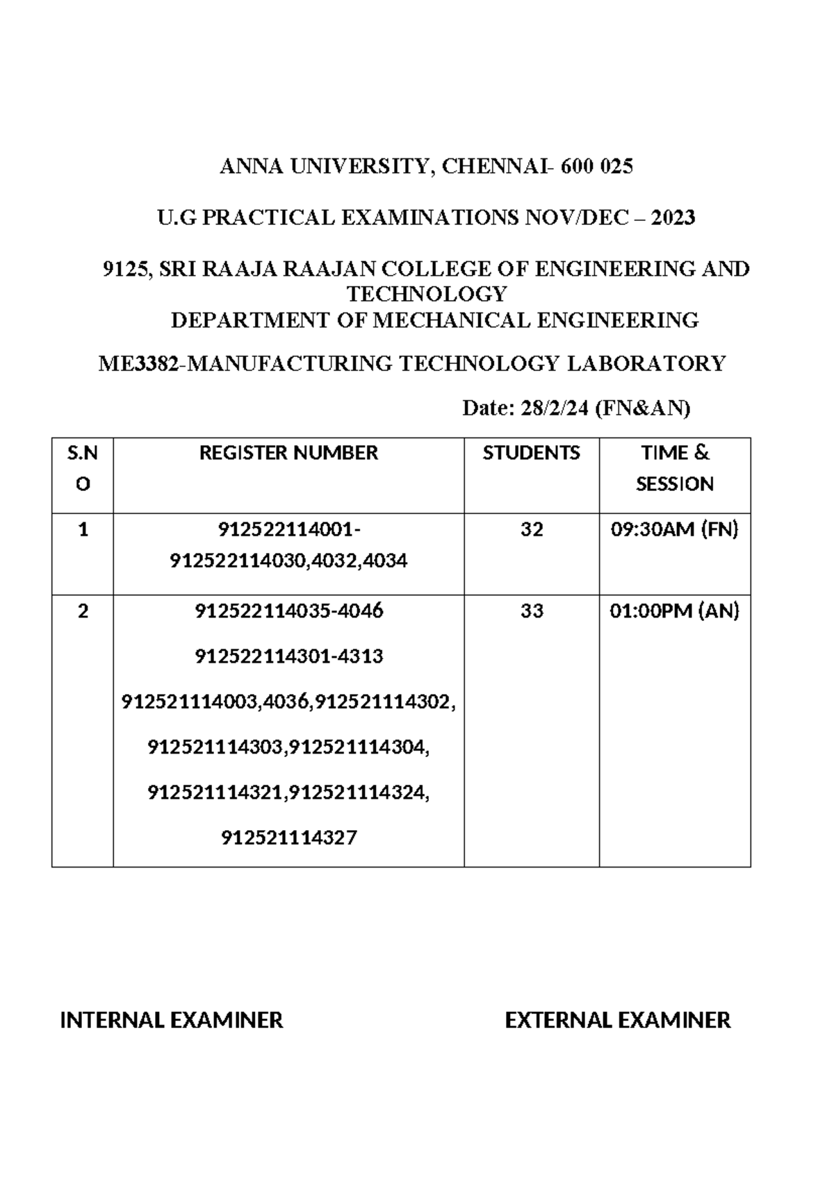 CAD LAB - good - ANNA UNIVERSITY, CHENNAI- 600 025 U PRACTICAL ...