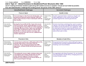 Avery Lankford - Unit 7 Great Leap Forward & Five Year Plans SH - Name ...