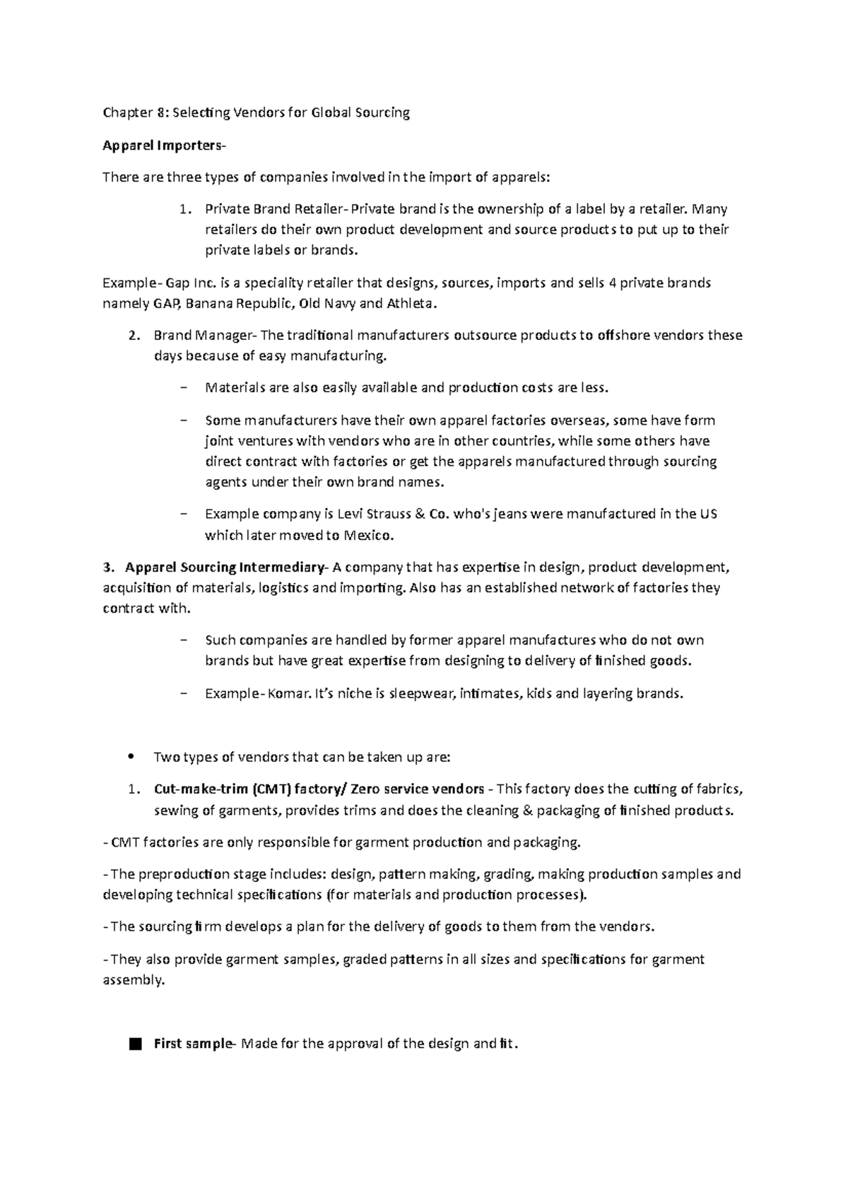 International Trade and Economics- Chapter 8 notes - Chapter 8 ...
