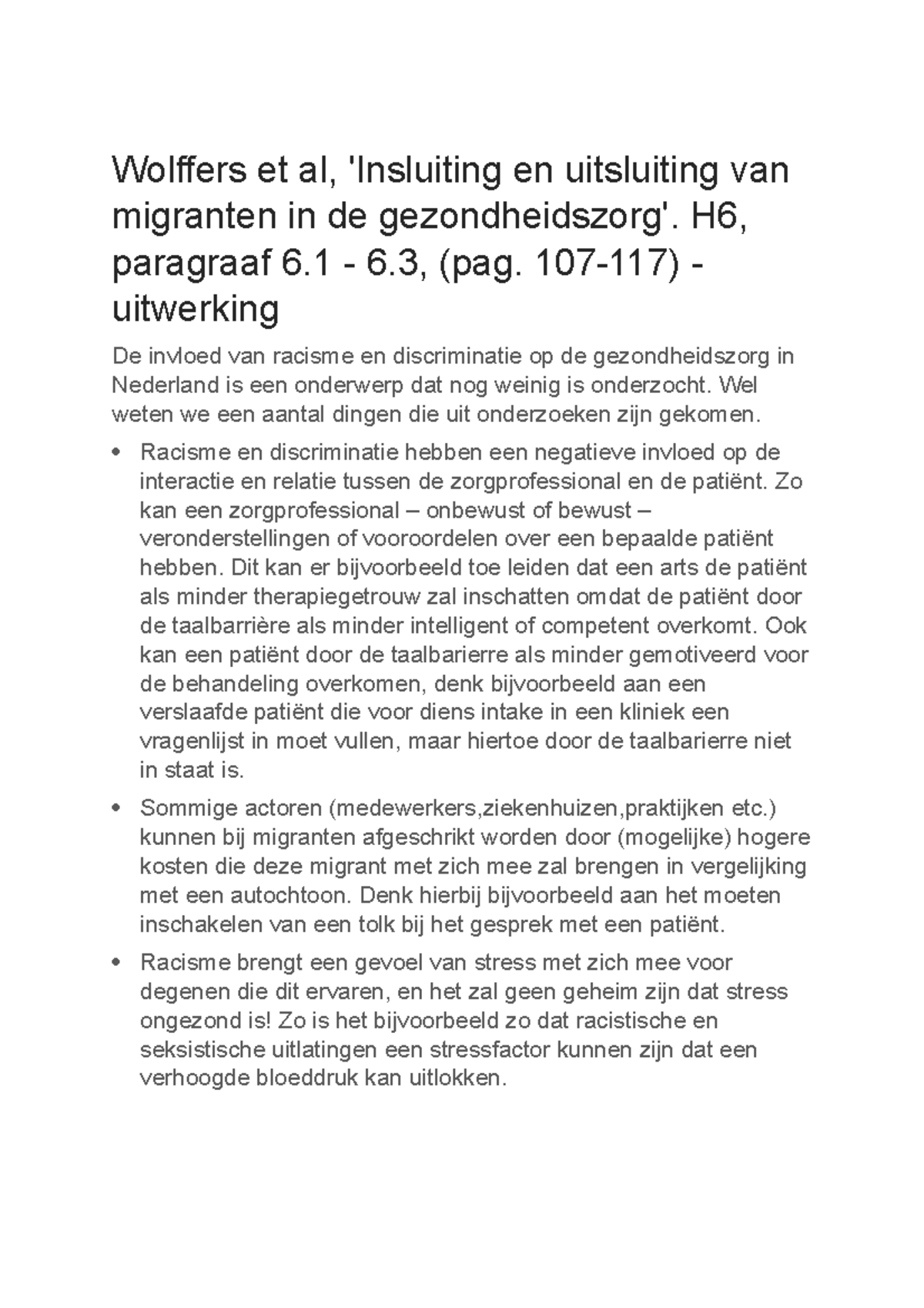 Wolffers et al, 'Insluiting en uitsluiting van migranten in de ...