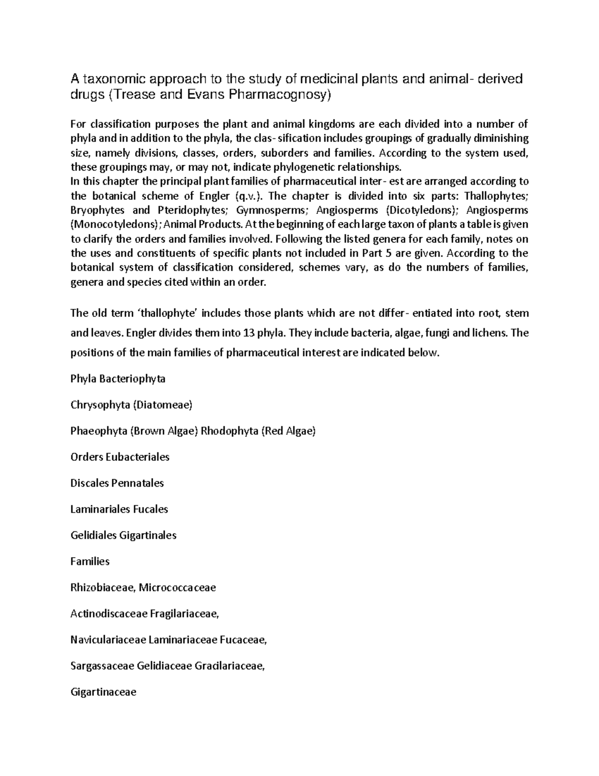 4 - Taxonomic approach to the study of medicinal plants (Autosaved) - A ...
