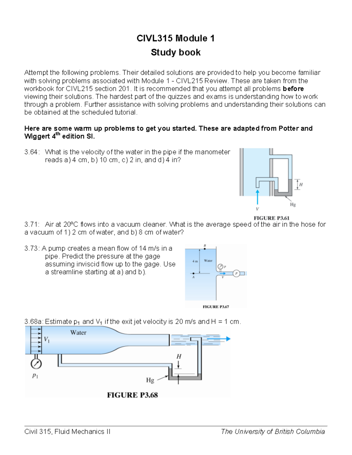 Civil 315 Module 1 Study Book - CIVL315 Module 1 Study book Attempt the ...