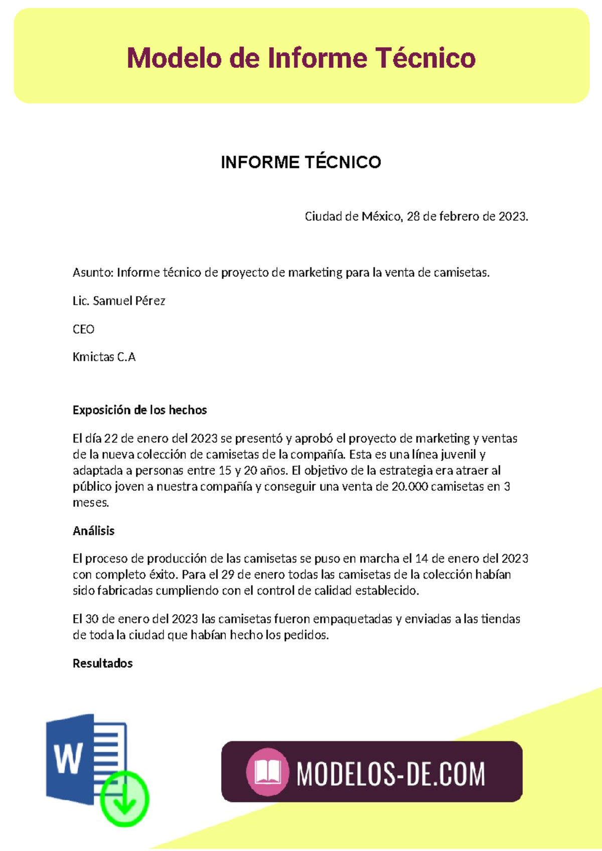 Ggggggggggg - frfrf - INFORME TÉCNICO Ciudad de México, 28 de febrero ...