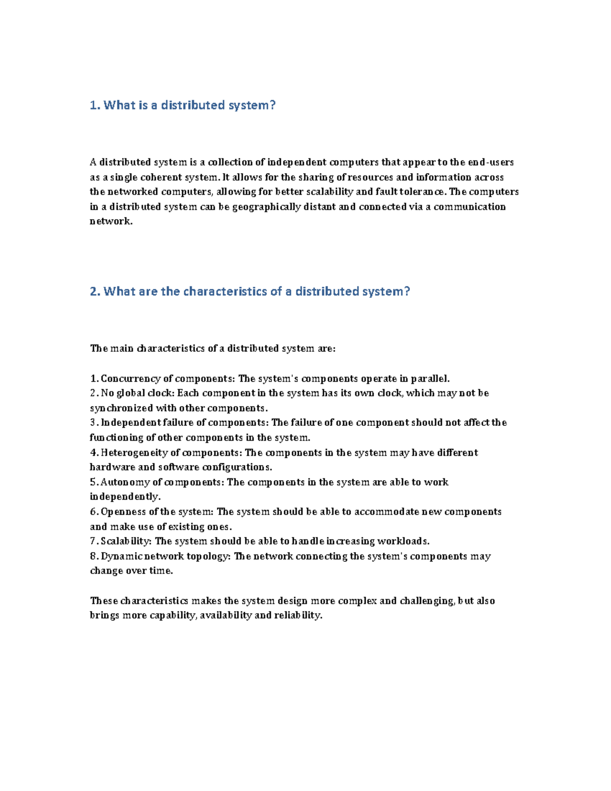 Distributed systems 1 - this document contains course about Supplychain ...