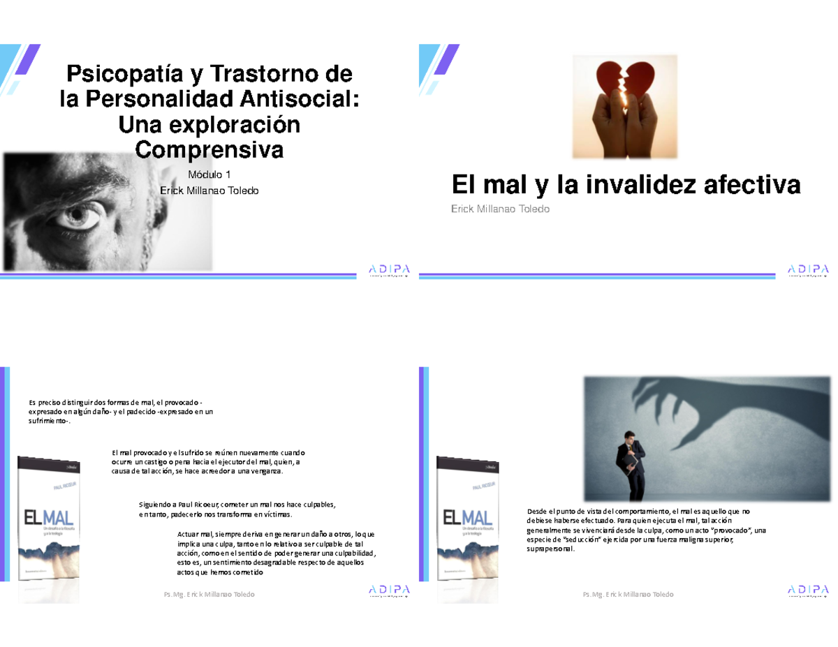 Curso psicopatía - la Personalidad Antisocial:Psicopatía y Trastorno de ...