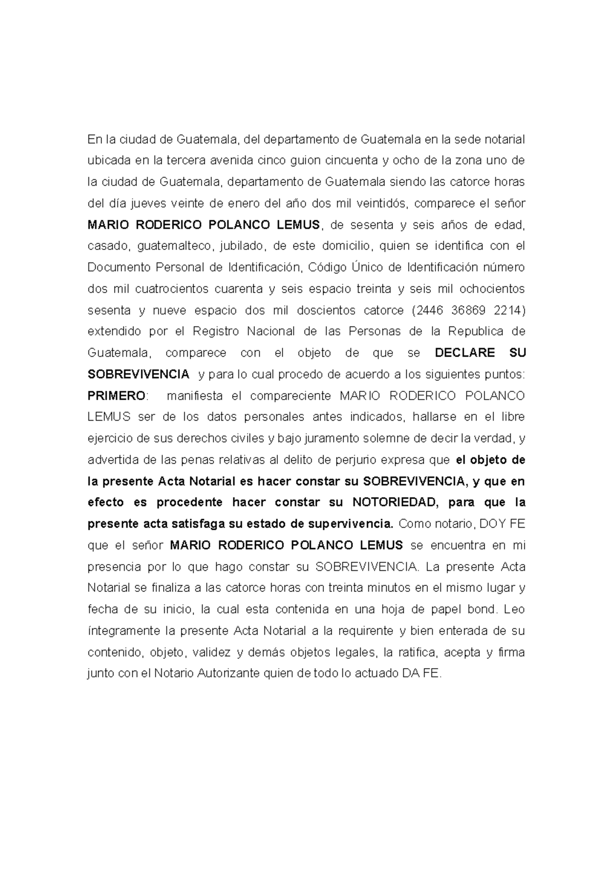 Sobrevivencia Mario Polanco 2023 - En la ciudad de Guatemala, del ...