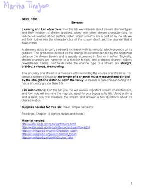 GEOL 1301 - Lab 06 - Geologic Time - Tagged - GEOL 1301 Name:____________________ Geologic Time ...