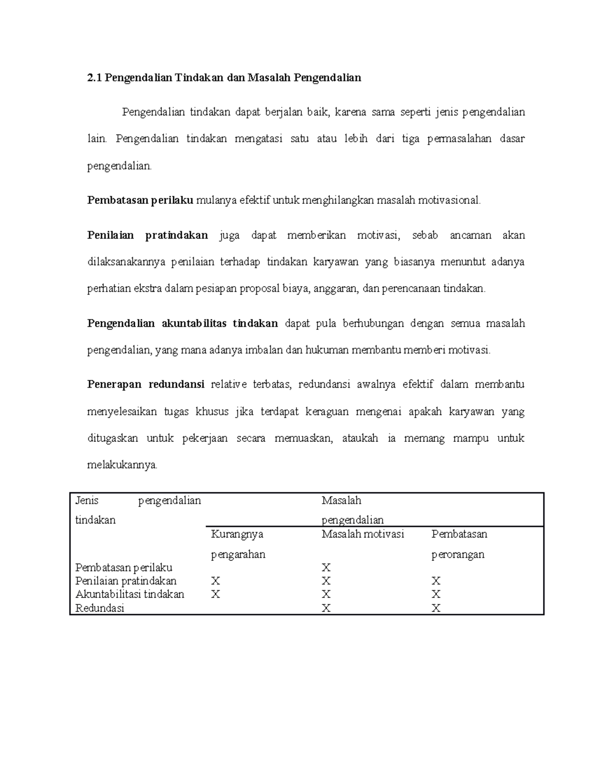 Pengendalian Tindakan, Personal dan Budaya - 2 Pengendalian Tindakan ...