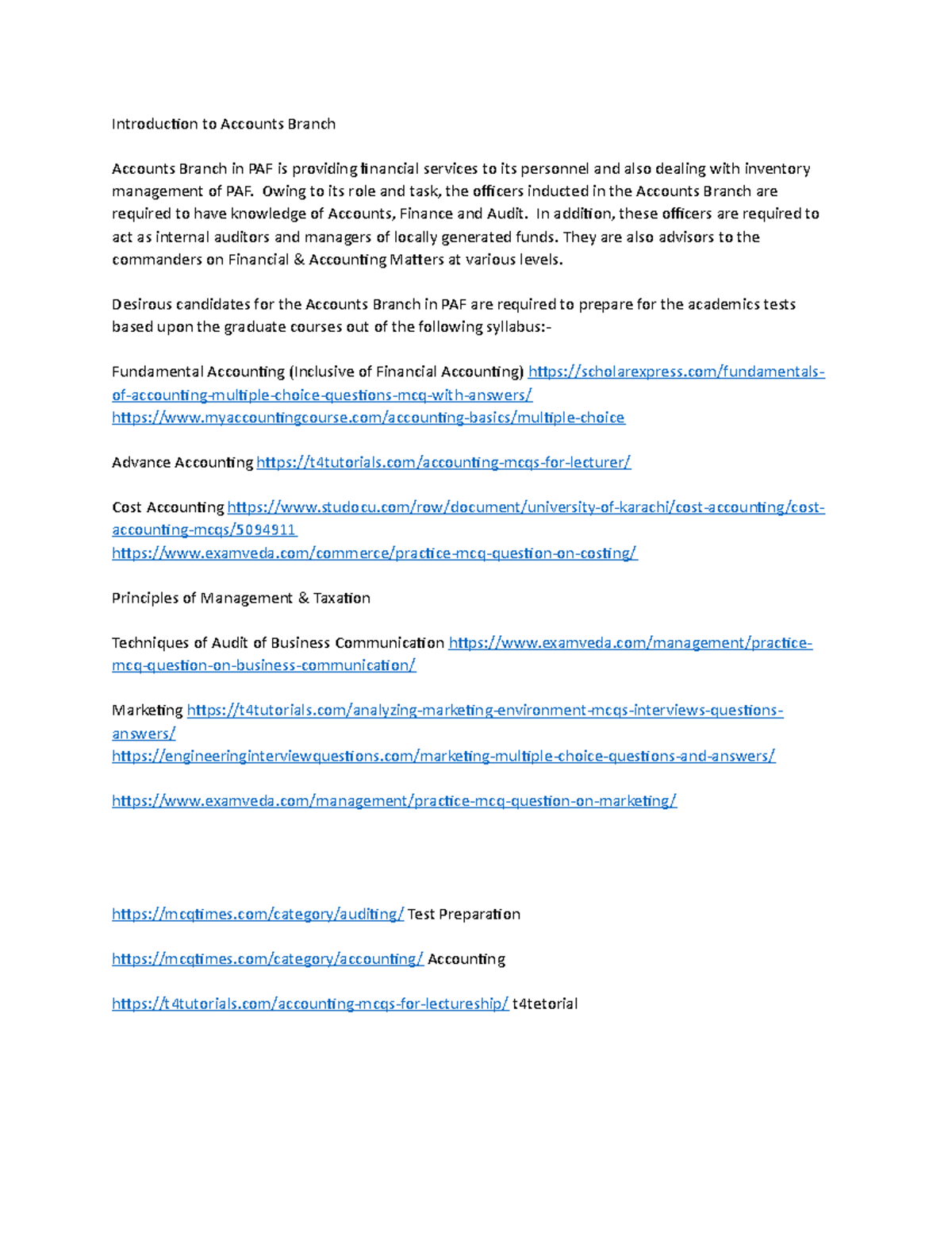 Introduction to Accounts Branch - Introduction to Accounts Branch ...