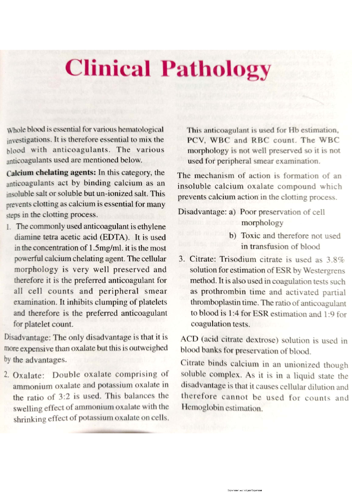 Clinical pathology 070457 - Bsc.nursing - Studocu