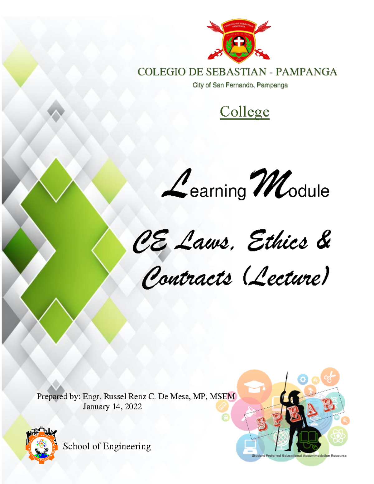CE19- Module 1 - COLEGIO DE SEBASTIAN - PAMPANGA City of San Fernando ...