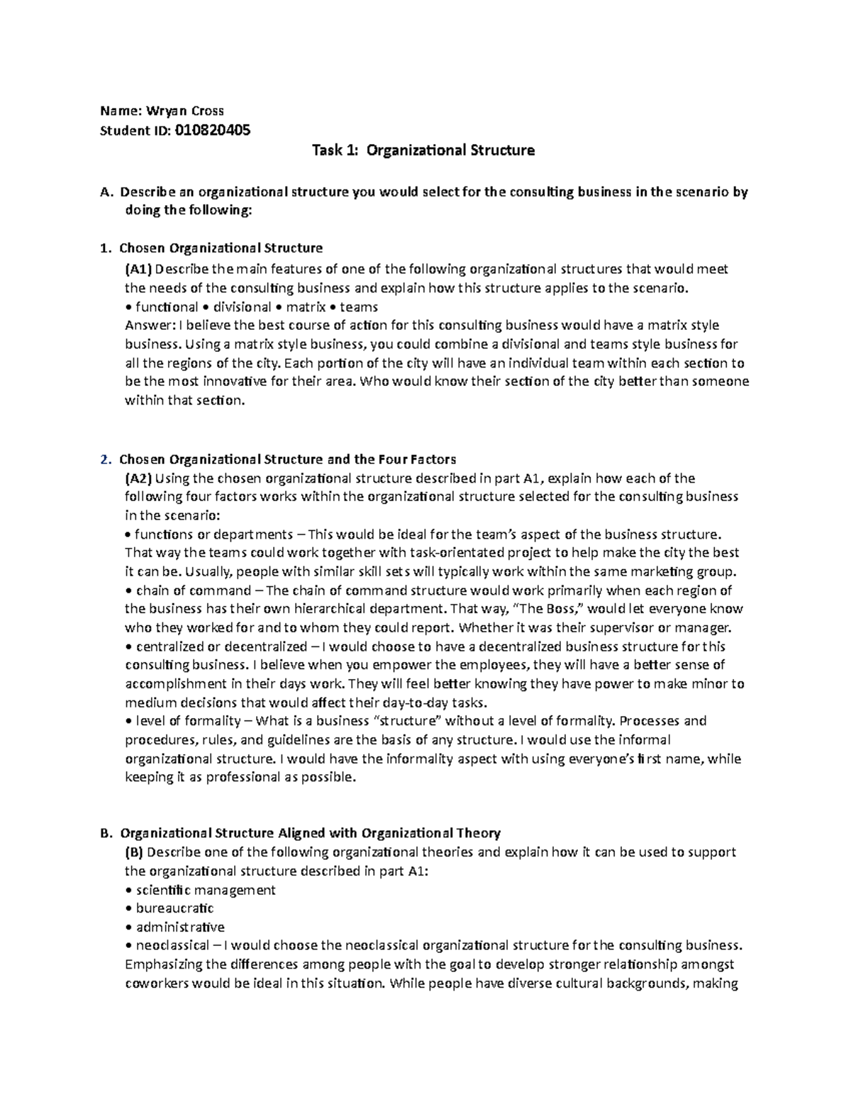 D078 Task 1 Rev 3 - D078 Task 1 - D078 - WGU - Studocu